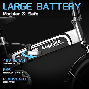 Electric Bike,Adult Folding Ebikes 500W Motor 48V 10.4AH Samsung Battery,20"*2.4"Fat Tires Electric Bicycle,Front Shock Absorber, 7-Speed E Bike