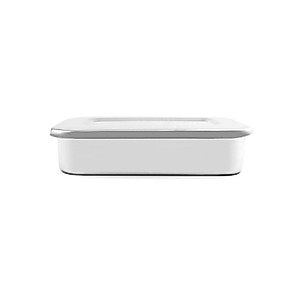 QWORK Stainless Steel Instrument Tray Organizer with Lid, 2 Pack, 8" Container, Instruments Solid Box, Square Sterilization Box Container for Lab Instrument Supplies