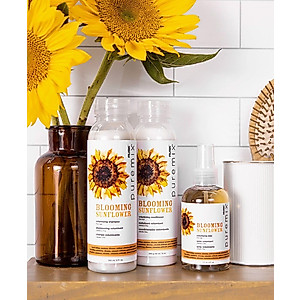 RUSK Puremix Blooming Sunflower Volumizing Shampoo, Naturally Thickens and Lifts Strands, 12 fl. oz.