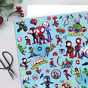 5 Pcs Spidey Wrapping Paper Spidey and His Amazing Friends Gift Wrap Bulk Art Paper Folded Flat for Baby Shower Spidey and His Amazing Friends Birthday Party Decorations Wedding DIY Crafts Gift