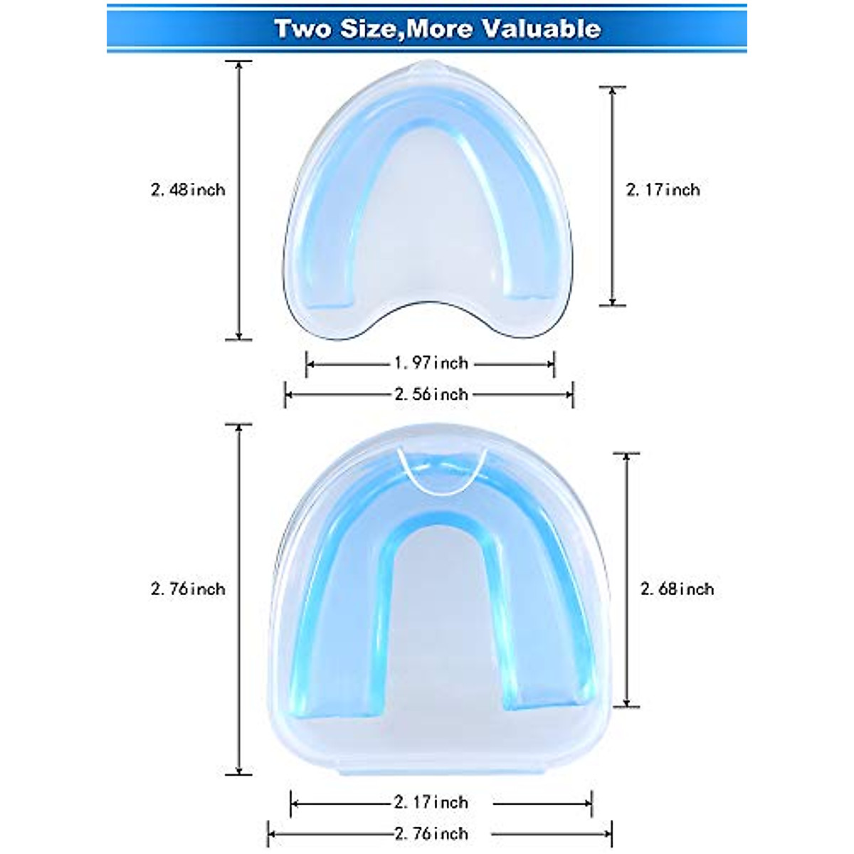 Hsei 10 Pieces Sports Mouth Guards Sports Mouth Protection Athletic Mouth Guard with Portable Box for Adult and Youth, 5 Colors