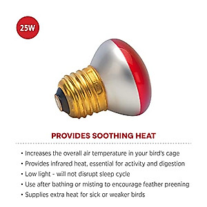 Hari Vision Infrared Basking Light Bulb, Pet Bird Cage Lighting Accessory (83830)