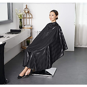 SMARTHAIR Professional Salon Cape Polyester Barber Cape Hair Cut Cape,54”x62”,Black,C035001C