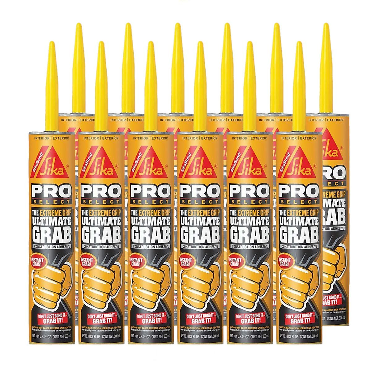 Sika Corporation 476098 10.1 Oz Gray Sikabond Extreme Grip Ultimate Grab Construction Adhesive12