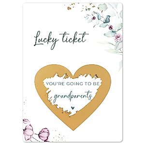 Joli Coon Pregnancy announcement scratch card - You are going to be grandparents - Baby announcement - Eucalyptus