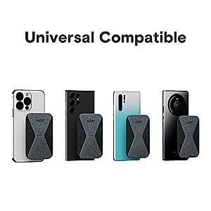 MOFT Cell Phone Stand with 2 Viewing Angles for Andriod, iPhone and All Smartphones, Repositionable, Residue-Free 3-in-1 Adhesive Wallet Stand(Starry Grey)
