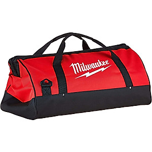 Milwaukee Electric Tool Corporation Milwaukee Bag 22-Inch Heavy Duty Canvas Drill, Tool Bag/Case, 18V/12/14/18 Volt (Bare Bag), Red