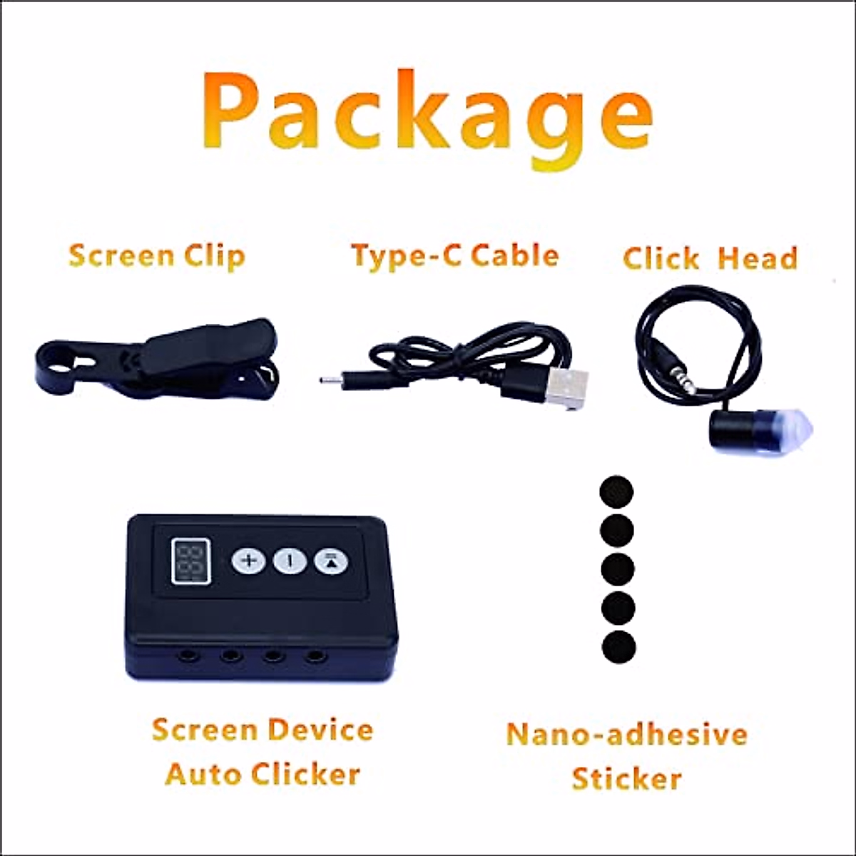 Auto Clicker for iPhone iPad：Screen Device Automatic Tapper for Android IOS，Simulated Finger Continuous Clicking, Adjustable Speed Physical Clicker，Suitable for Games, Live Broadcasts Likes, Reward Tasks（1 Second Fastest 33 Times） (A1)