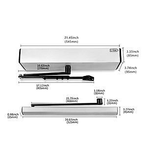 Olideauto Swing Opening Door Electric,Door Closer Automatic Residential Swing Open with 2PCS Exit Buttons and 1PCS 880lbs Stainless Steel Electric Lock