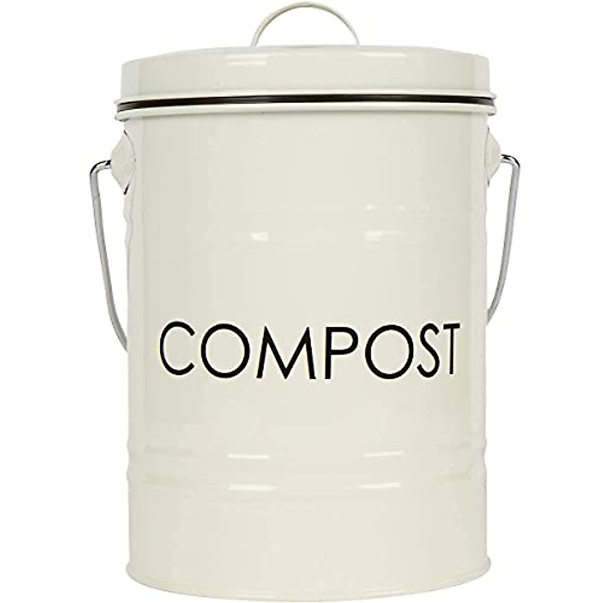 The Relaxed Gardener Kitchen Compost Bin (0.8 Gallon) - Rust Proof and Leak Proof Countertop Compost Bucket with Lid, No Smells Organic Waste Bin for Rustic Country and Farmhouse Style Kitchens