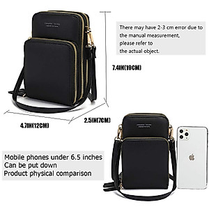 myfriday Touch Screen Crossbody Phone Purse for Women, Rfid Blocking Small Cellphone Shoulder Purse with 2 Adjustable Strap