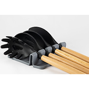 SOL - Silicone Utensil Rest with Drip Pad for Multiple Utensils, Heat-Resistant, BPA-Free Spoon Rest & Spoon Holder for Stove Top, Kitchen Utensil Holder for Spoons, Ladles, Tongs & More - by Sol
