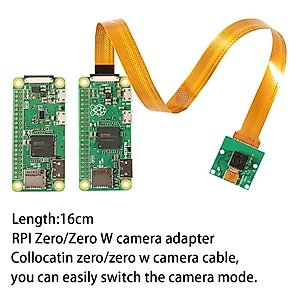 Aokin for Raspberry Pi Camera Cable, FPC Cable Ribbon Flex Extension Cable 15 Pin 22 Pin for Raspberry Pi Zero or Zero W, Octoprint Octopi Webcam, Monitor 3D Printer, etc, 16cm/6.30in, 1 Pcs