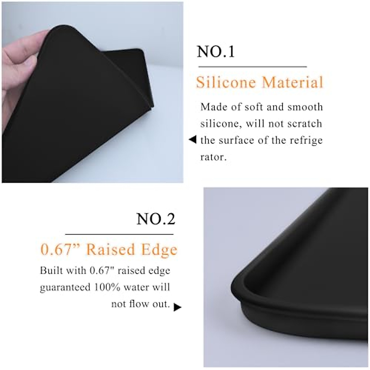 Washer and Dryer Top Protector, 23.6“ x 19.7" Protective Silicone Rubber Mat for Washing Machine or Dryer, Washable Mat for Top of Washer or Dryer, Support Heat Washer or Dryer Mat for Laundry Room