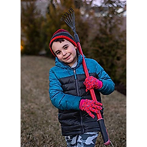 G & F Products 1823-3 JustForKids Soft Jersey Kids Garden Gloves, Kids Work Gloves, 3 Pairs Green/Red/Blue per Pack