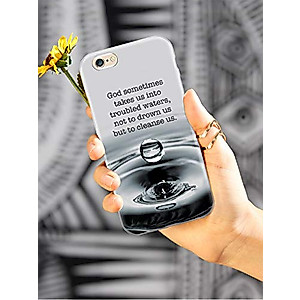 Inspired Cases - 3D Textured Galaxy Note 10 Plus Case - Rubber Bumper Cover - Protective Phone Case for Samsung Galaxy Note 10 Plus - Troubled Waters God Religion Inspirational Quote