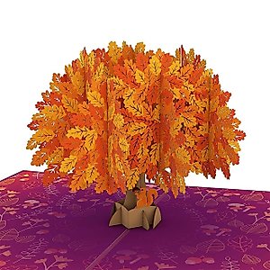 Lovepop Oak Tree Pop Up Card, 5x7-3D Greeting Card, Fall Birthday Cards for Mom, Wife or Friend, Autumn Pop Up Cards, Thanksgiving Greeting Cards
