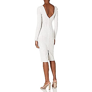 Dress the Population Womens Emery Dress, White, X-Small US