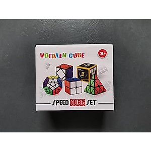 Vdealen Speed Cube Set, Cube Bundle 2x2 3x3 Pyramid Dodecahedron Skewb Magic Cube Pack, Puzzle Cube Collection Toys Easter Valentines Day Gift for Kids Teens Adults- 5 Pack