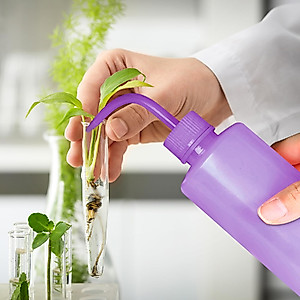 DERSTRA Wash Bottles - 2pcs 250ml Safety Wash Bottle Watering Tools, Economy Plastic Squeeze Bottle Medical Label Green Soap Cleaning Washing Bottle (Purple)