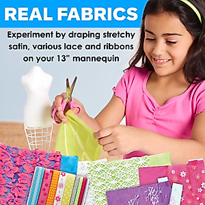 Creativity for Kids Designed by You Fashion Studio: DIY Fashion Designer Craft Kit for Girls Ages 9-12, Dress Design Kit & Sewing Kit for Kids, Gifts and Toys for Girls