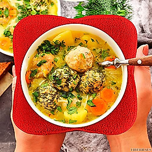 Small Microwave Bowl Huggers - Polyester Bowl Holders For Hot Food Hot Plate Holder Microwave Bowl Cozy Huggers - Heat Resistant Plate Hot Pads Microwave Hand Warmers Reusable Kitchen Gadget liberhaus