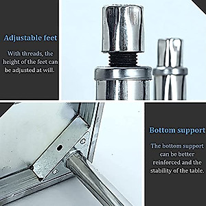 Commercial Kitchen Work Catering Table for Hotel, Kitchen Worktable Stainless Steel Table Heavy Duty Table Commercial Work Table with Undershelf and Adjustable Feet for Restaurant Rack (Size : 100x50