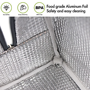 Mziart Insulated Lunch Bag for Women Men, Reusable Lunch Tote Lunch Box Organizer Cooler Bag with Front Pocket for Work Travel Picnic (Cute Flamingo)