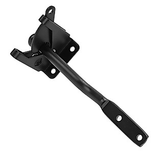 VTOSEN Black Door Locks Hasp Latch - Carbon Steel Security Padlock Clasp for Sheds, Closets, Lockers - Wood Fence Gate Latch, Door Hinge, Garden Door Lock