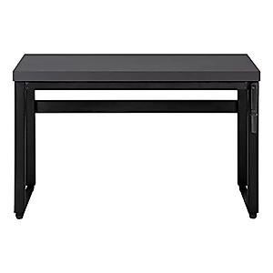Monarch Specialties 7680 Computer Desk, Home Office, Standing, Adjustable, 48" L, Work, Laptop, Metal, Laminate, Contemporary, Desk-48 Adj.Height, 47.25" L x 23.75" W x 29.5" H, Modern Grey/Black