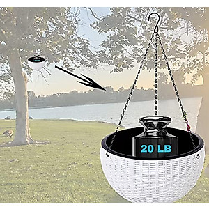 6 Pack Hanging Chains, 9.5 Inch Extra Large Heavy Duty Long Hanging Chain (Long Hanging Chains with Hooks and Clip Detachable) for Hanging Bird Feeders, Garden Plant Hangers, Decorative Ornaments