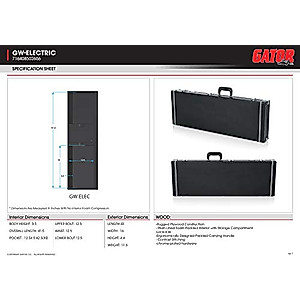 Gator Cases Deluxe Wood Case for Electric Guitars (GW-ELECTRIC),Black