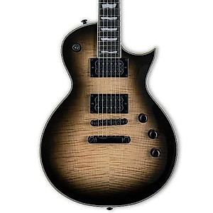 ESP 6 String LTD Deluxe EC-1000T Electric Guitar, Black Natural Burst, Right, (LEC1000TFMBLKNB)