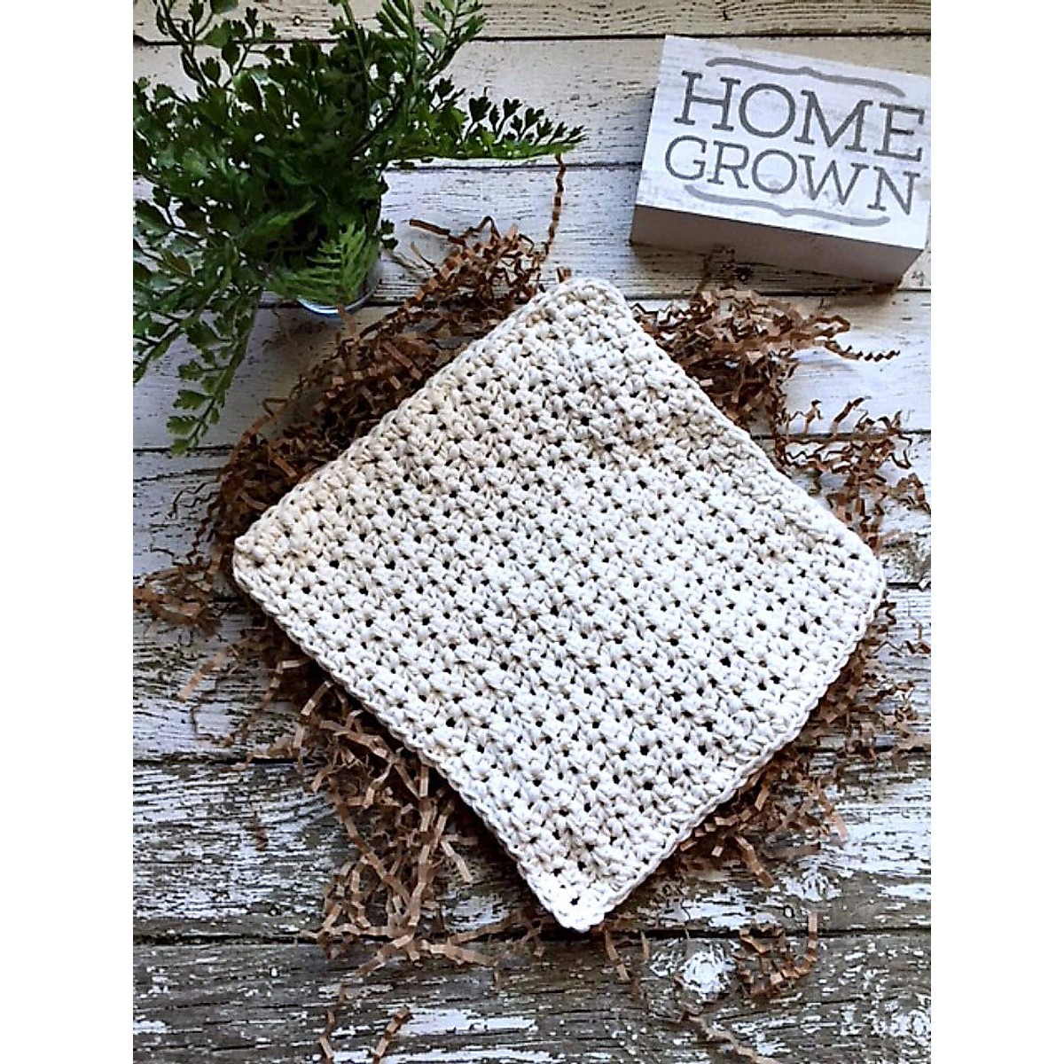 Crochet Kitchen Dish Cloths Fall Harvest Green Beige Orange Yellow Wash Cloth Crochet Cotton Dishcloths Set of 3