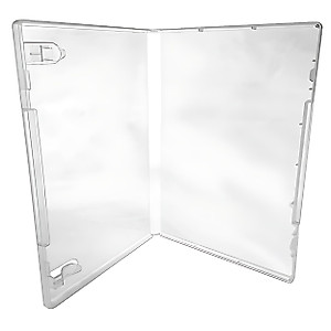 (25) CheckOutStore Plastic Storage Cases for Rubber Stamps with 2 Booklet Clips, 1/2" (14mm) inch Spine Size (Clear)