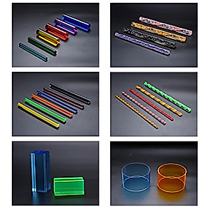 Fielect Green Twisted Line Acrylic Round Rod Standard Plexiglas Tolerance Lightweight for DIY 10mm Diameter 250mm Height 2Pcs