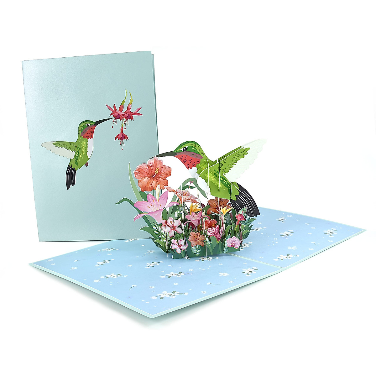Hummingbird Pop Up Card, Birthday Card, Mother's Day Card, Summer Card, Thinking of You, Bird Lovers