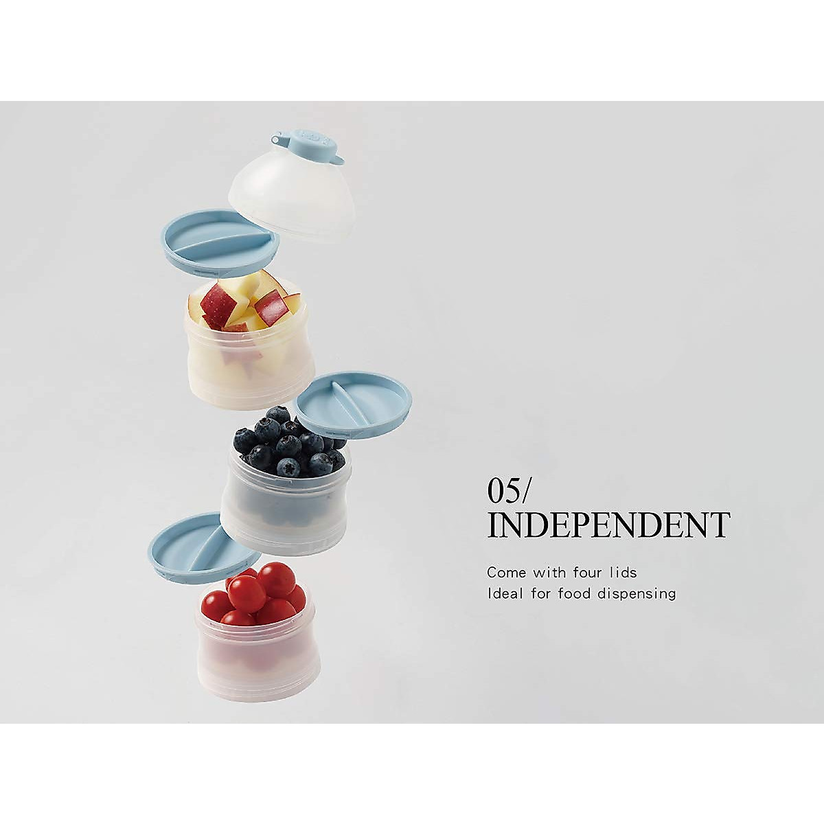 Simba Twist-Lock Stackable Milk Powder Formula Dispenser and Snack Storage Containers, Pink (BPA Free)