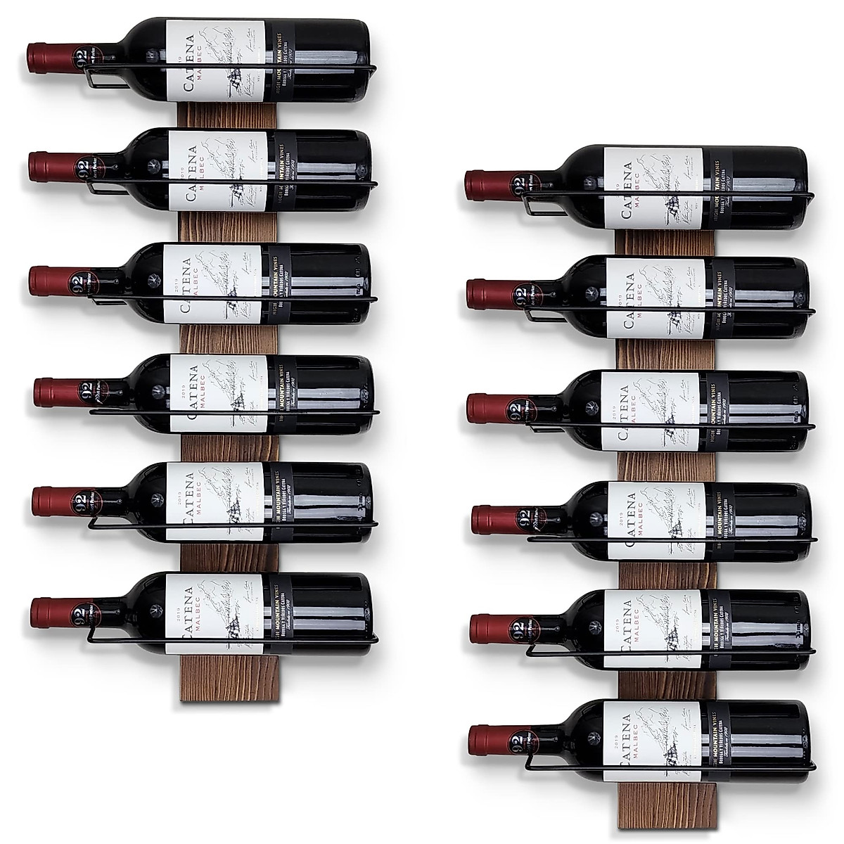 FreshDecor Wine Rack Wall Mounted (Brown)