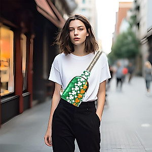 Augenstern Women Crossbody Sling Backpack Patricks-day-irish-flag Girl Chest Bag Daypack for Hiking Traveling