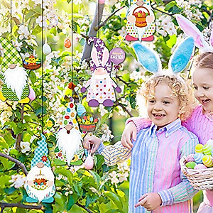 40 Pieces Funny Easter Gnomes Cutouts Stickers Easter Classroom Decoration Cutouts with Glue Point Dots for School Home Office Party Favors Bulletin Board Ornament Holiday Supplies, 8 Designs