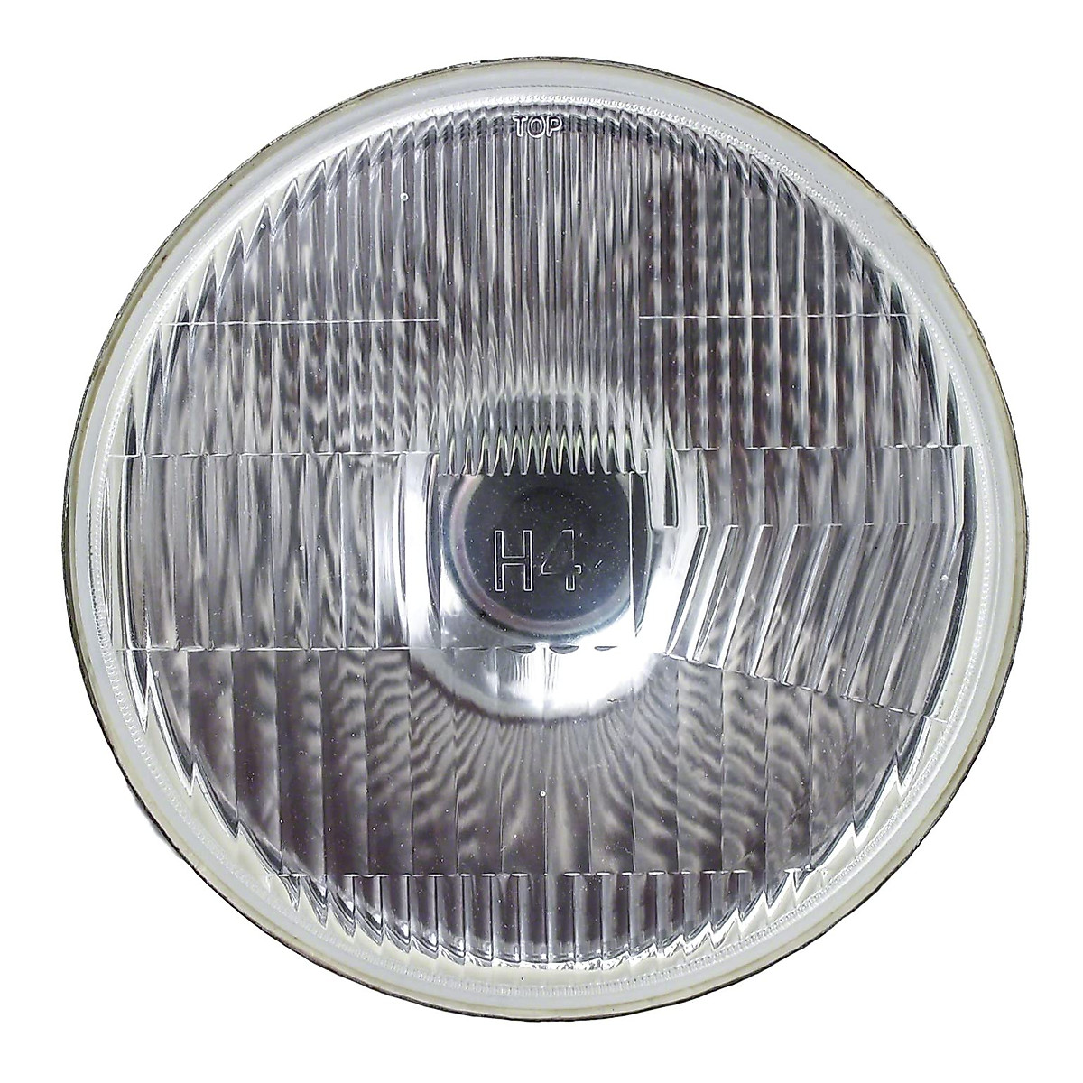 JC Performance Products USA 7x6 H4 Conversion Headlight Housing (No headlight bulb included) (7" Round, Enameled, No Headlight Included)