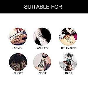 Temporary Tattoo Stencils Booklet Set with 30pcs Different Reusable Stencil Designs