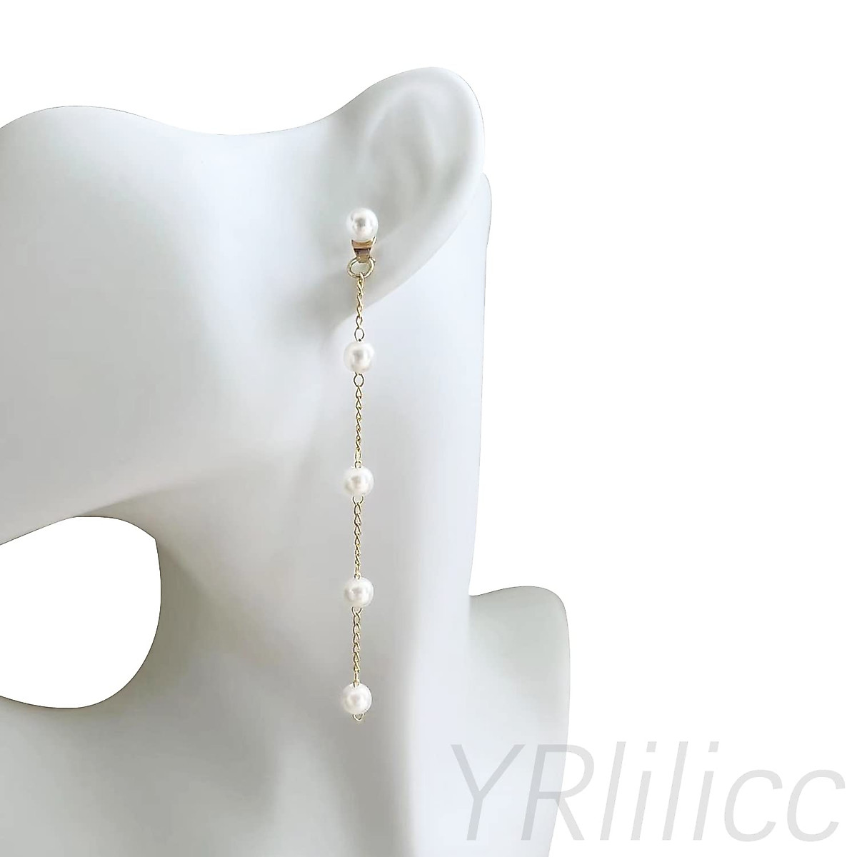 Long Tassel Dangle Pearl Earrings for women Bohemia Pearl Drop Earrings Gold Vintage Pearl Tassel Earrings Wedding Pearl Earrings jewelry for Women