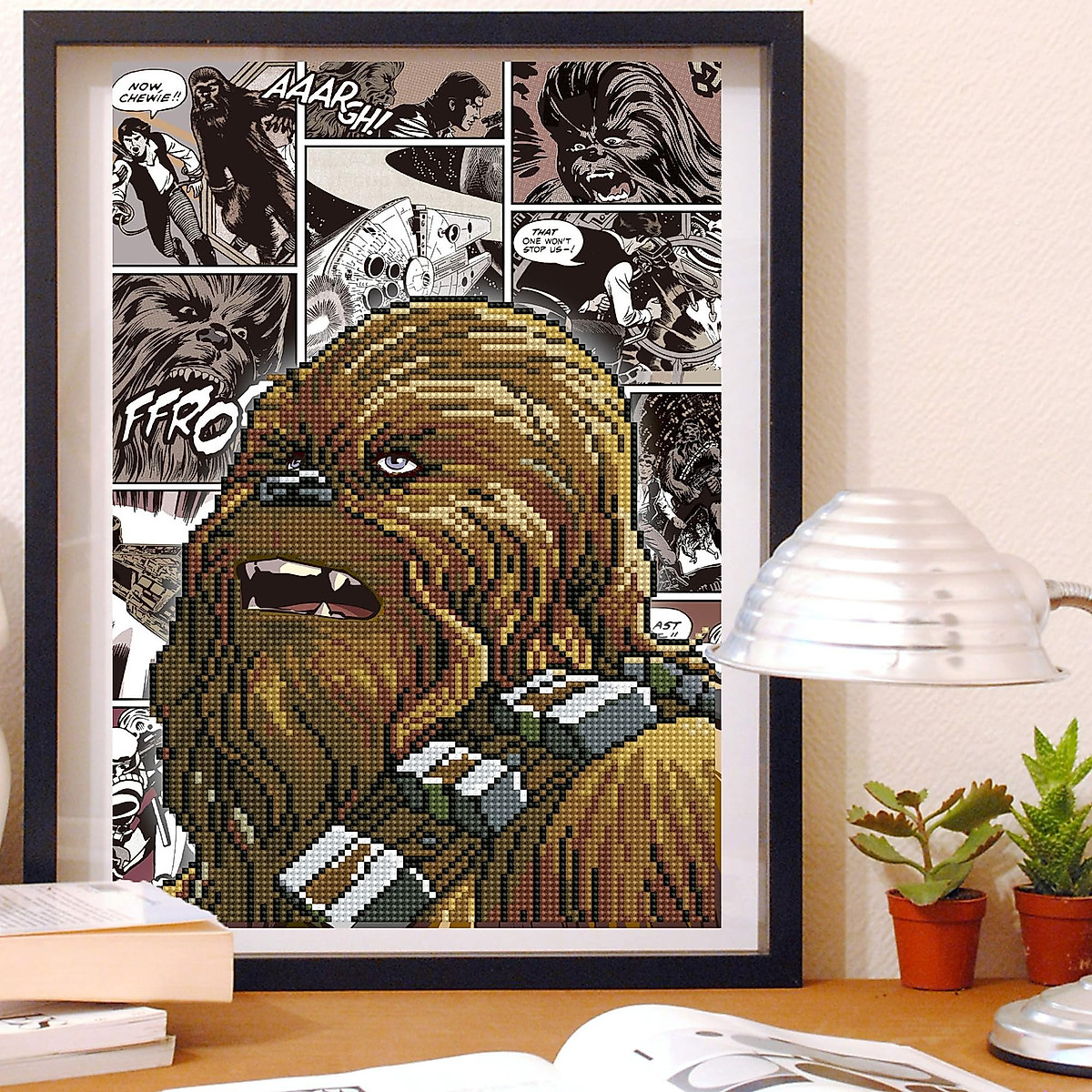 DIAMOND DOTZ ® - Star Wars Chewbacca Diamond Painting Artwork Kit, Star Wars Diamond Art, Star Wars Diamond Painting, Diamond Art Star Wars, Diamond Painting Star Wars