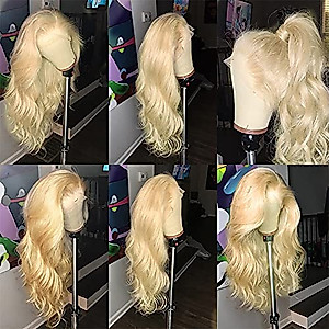 Mesariel 613 Blonde Lace Front Wigs Human Hair Body Wave 13x4 Transparent HD Lace Frontal Wig Pre Plucked with Baby Hair 150% Density 613 Human Hair Wigs for Black & White Women (18 inch)