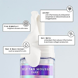 Tanologist Express Dark Self Tan Mousse, 6.76 fl.oz/ 200 ml Bottle