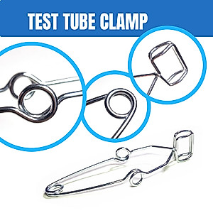 Scientific Lab Tools Pack for Basic Starter, Chemistry Set - Crucible Tongs Lab Spatula Scoop U-Shape Spoon Test Tube Clamps Stainless Steel Forceps Tweezers