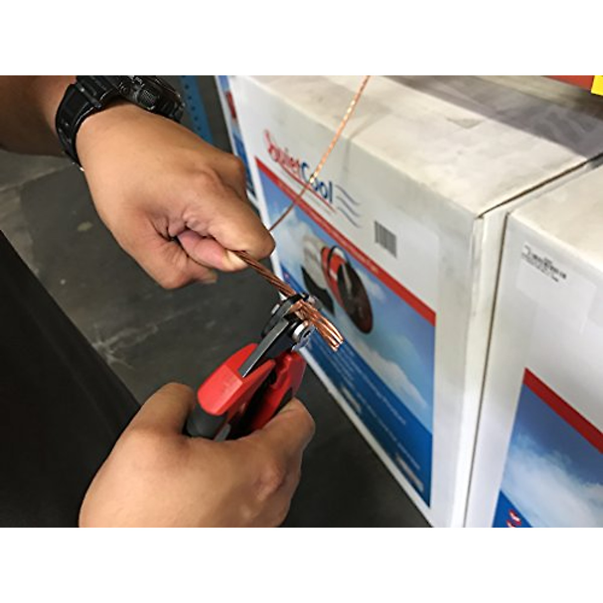 Ascend Tools 7 inch Wire Rope & Electrical Cable Cutter for Railing, Aircraft Seismic Structural Bicycle Cable | Induction Hardened Blades, No Frayed Cuts