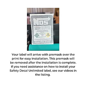 Safety Decal Unlimited Nitrous Oxide Bottle Replacement Refill Peel and Stick Label Decal Sticker Sign 2 5 10 15 20lb Made in America (Non-Laminated 10LB) (Black)